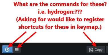 Q: Commands for Hydrogen output area buttons · Issue #1314 · nteract/hydrogen · GitHub