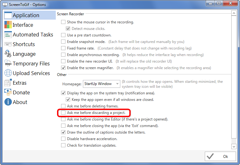 BUG: Discard Project prompts even when turned off · Issue #381 · NickeManarin/ScreenToGif · GitHub