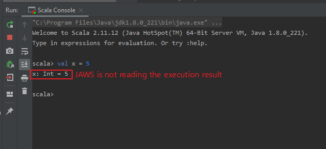 [Accessibility]A11y_Java Tooling for IntelliJ/Eclipse - New Features_Run spark local console ...