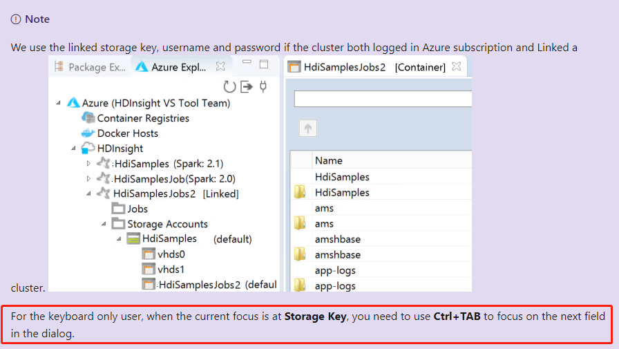 [accessbility]a11y Java Tooling For Intellij Eclipse New Feature Link New Hdinsight Cluster