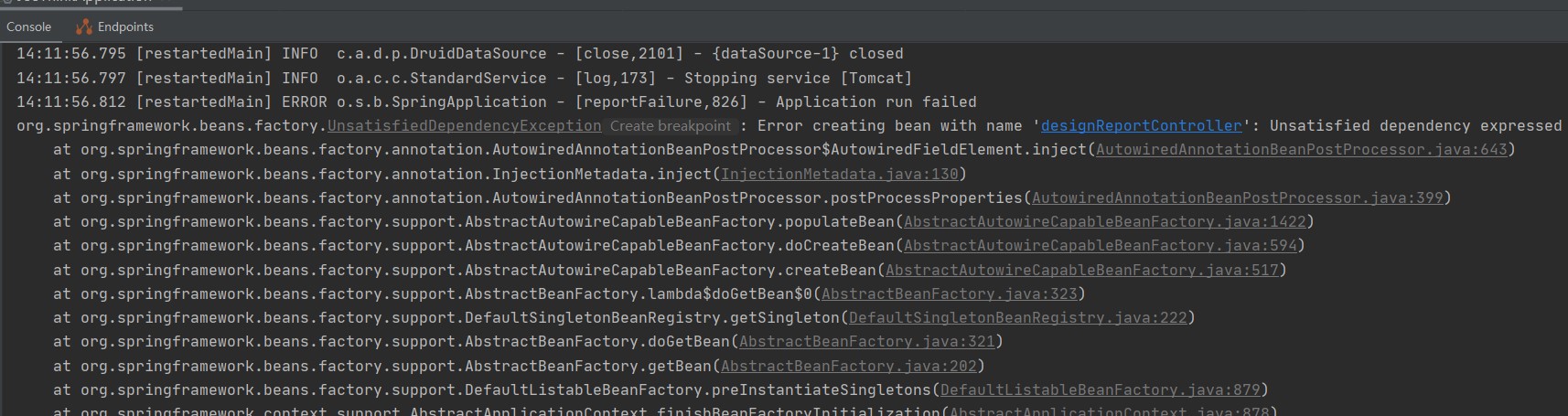 springframework.beans.factory.UnsatisfiedDependencyException: Error ...