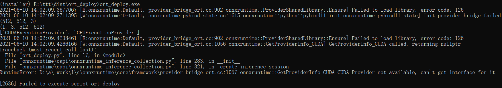 Onnxruntime Getproviderinfo Cuda Cuda Provider Not Available Can T Get Interface For It