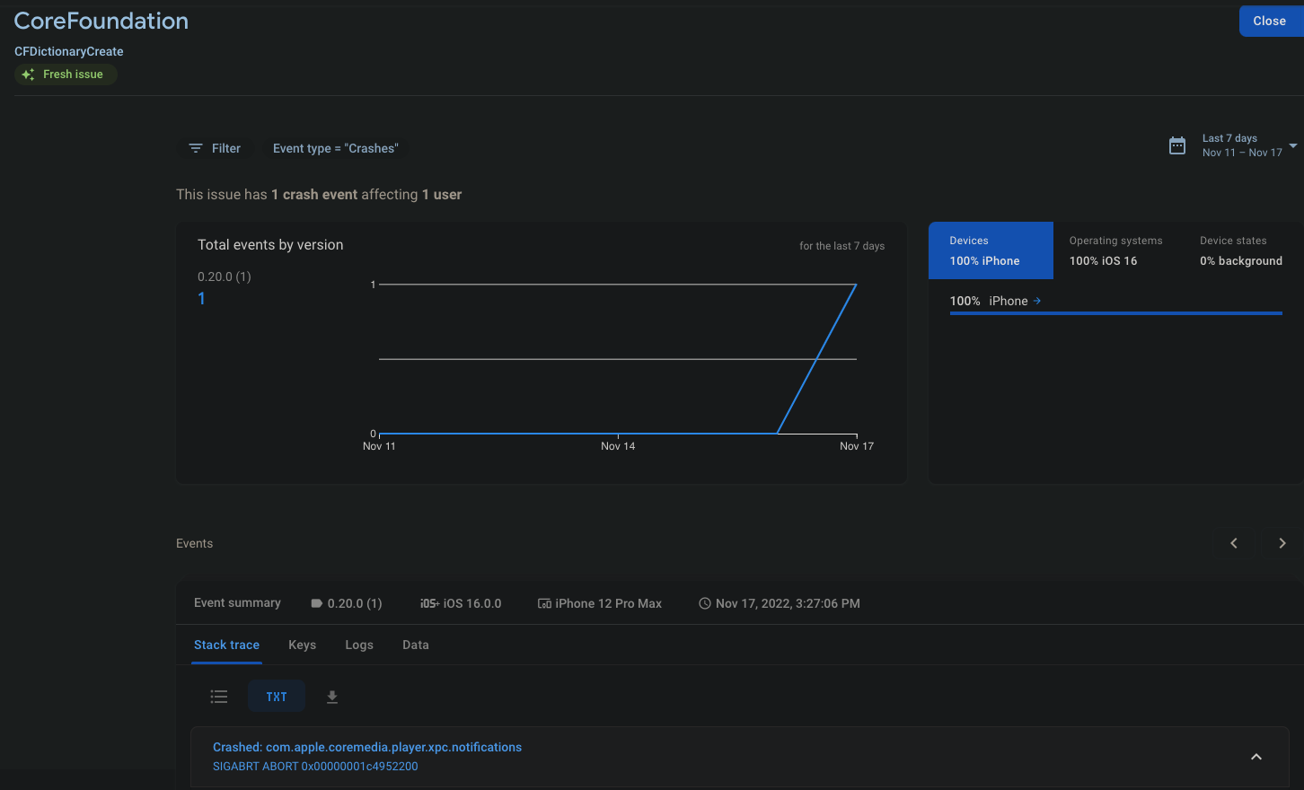 [video_player] Crashed: com.apple.coremedia.player.xpc.notifications · Issue #115575 · flutter ...