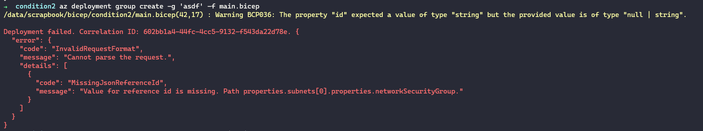 Conditionally use a param, or Null the entire object if nothing set · Issue #2589 · Azure/bicep ...