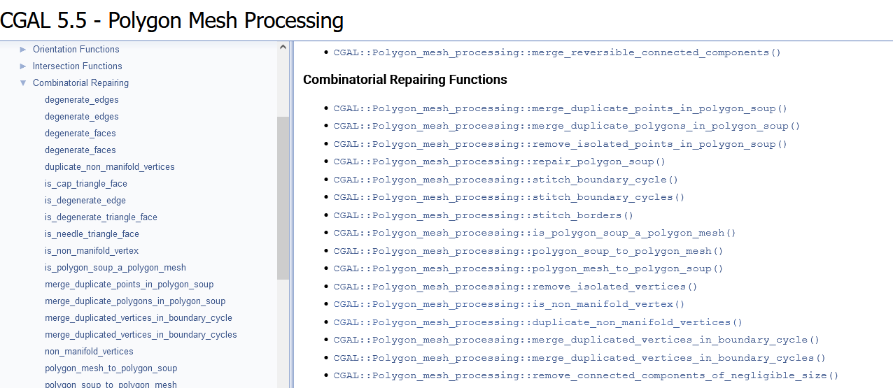 PMP: Navtree and Reference Manual Index are not in sync · Issue #6385 · CGAL/cgal · GitHub
