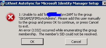 Bug, installer won't continue, user is already member of group. · Issue #104 · lithnet/miis ...