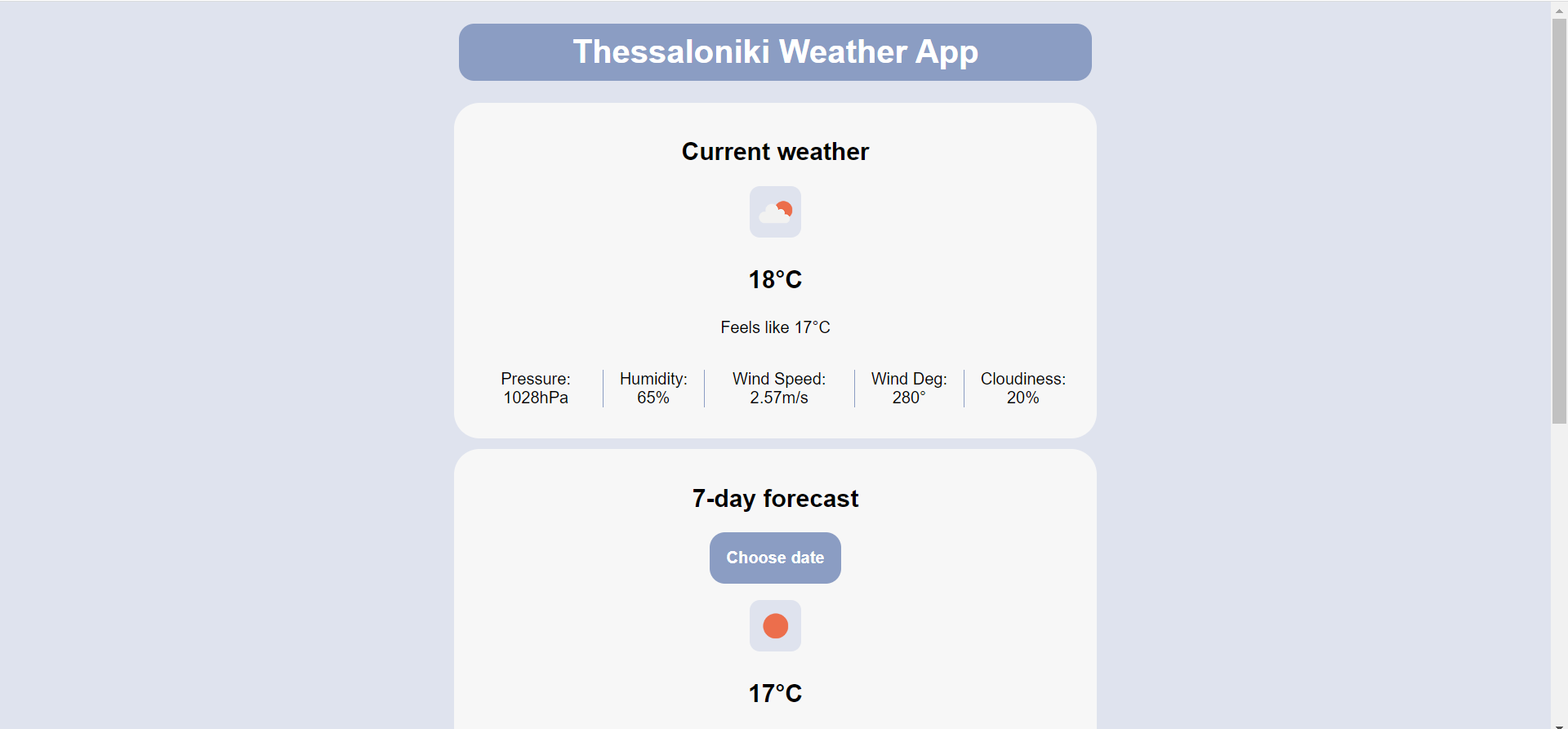 GitHub - akritidi/Weather-App: Simple, modern and elegant weather widget using data from an API.