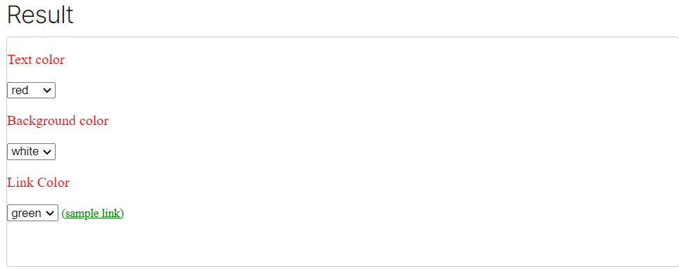 "Introduction to the DOM" Link color doesn't change in example if text color isn't red · Issue ...