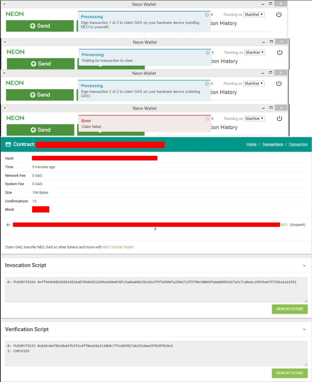 Neon Wallet 0.1.2 (and previous versions) - Can't claim GAS · Issue ...