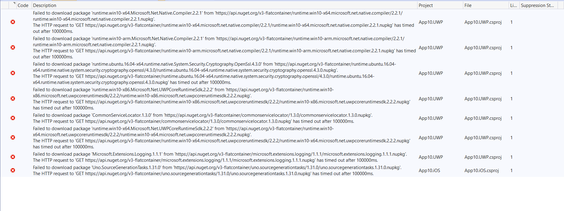 File new project with issues · Issue #1865 · unoplatform/uno · GitHub