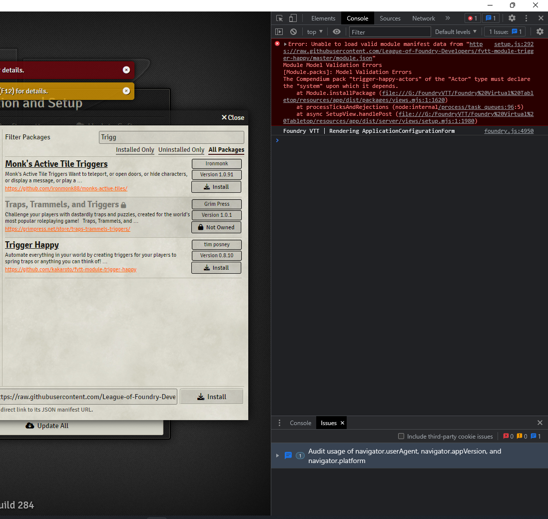 [BUG] Support for fvtt10 · Issue #104 · League-of-Foundry-Developers/fvtt-module-trigger-happy ...