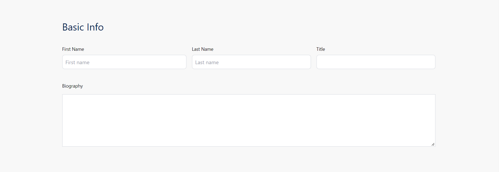 BasicInfoEdit component for ProfileEdit page (Functionality) · Issue #49 · ReCoded-Org/-capstone ...