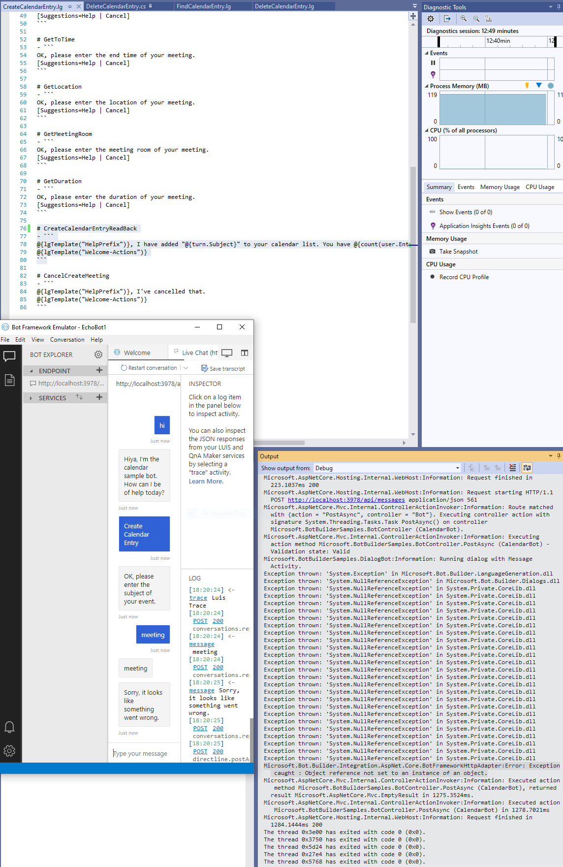 [LG] Vague error message · Issue #1997 · microsoft/botbuilder-dotnet · GitHub
