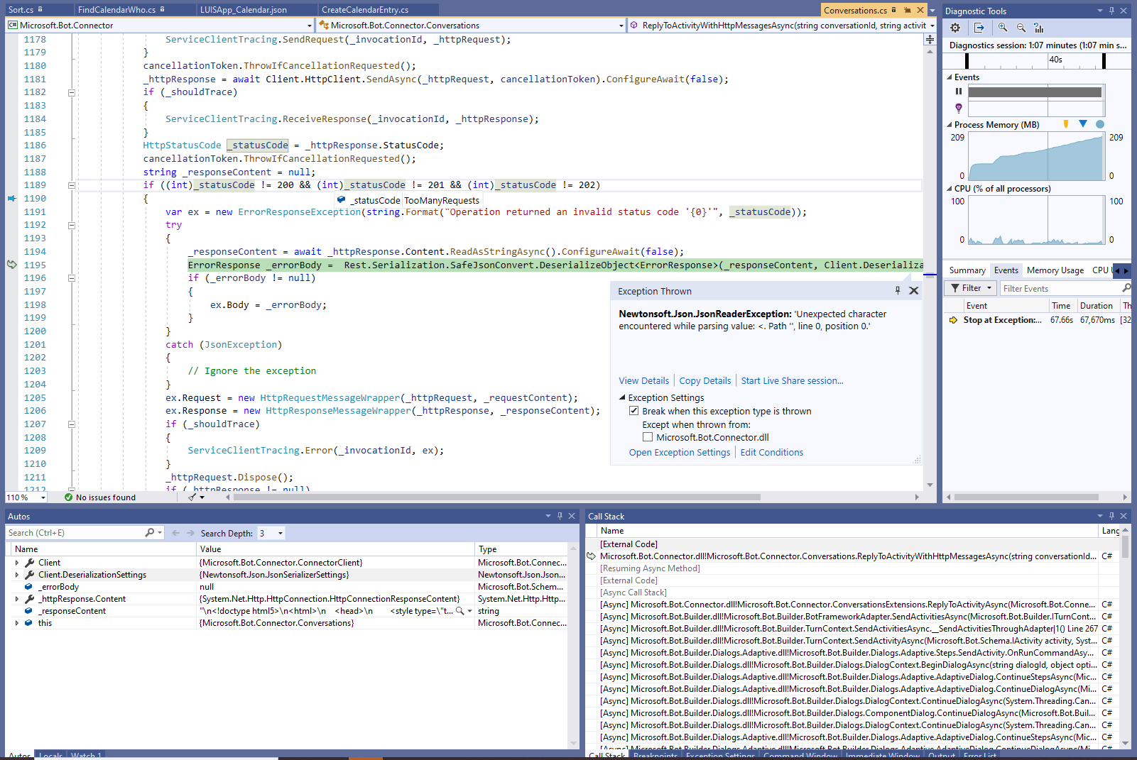 [Adaptive] TooManyRequests Exception should not happen when sending ...