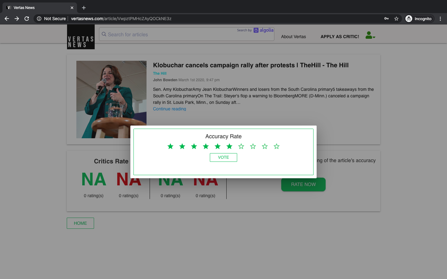 Github Vertasnewsvue Firebase A News Rating Web App Made With Vue And Firebase
