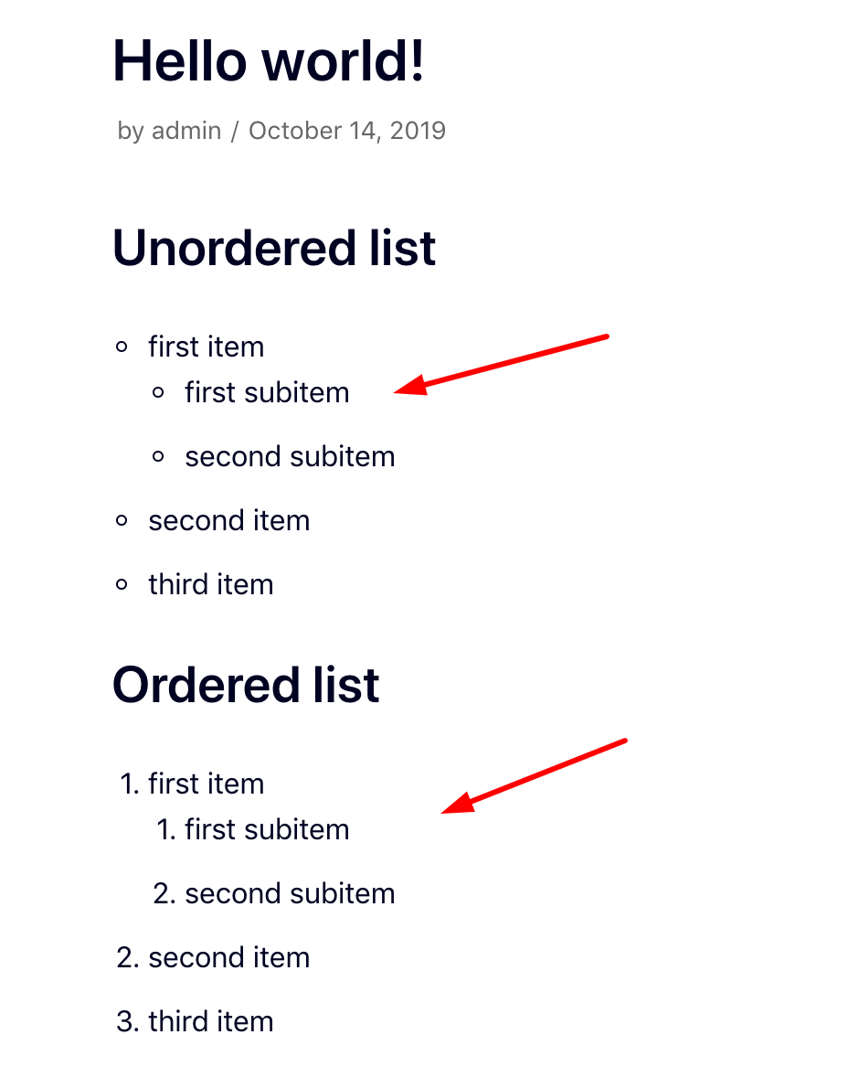 Second level lists alignment · Issue #840 · Codeinwp/neve · GitHub