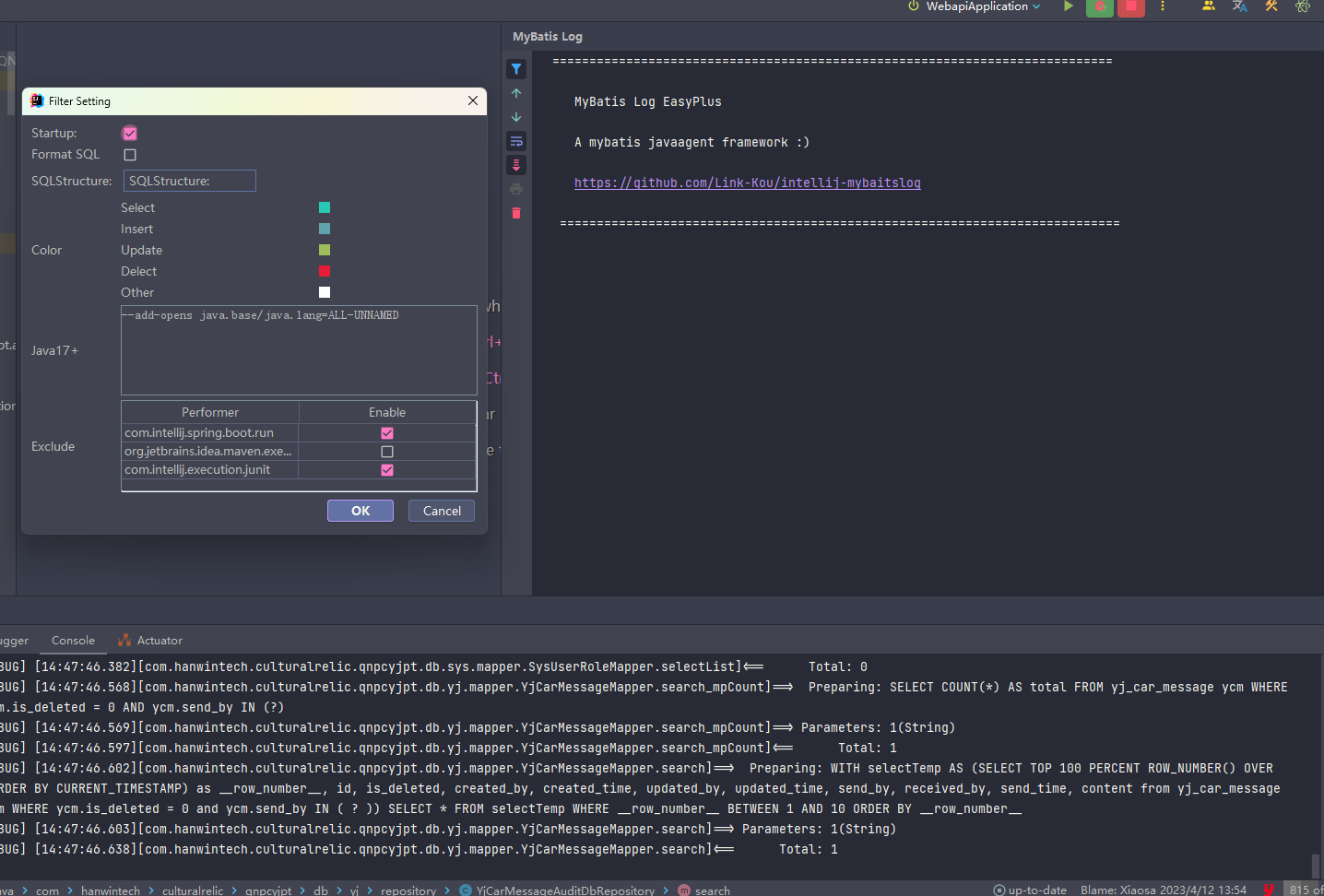 idea 2023.1 · Issue #95 · Link-Kou/intellij-mybaitslog · GitHub