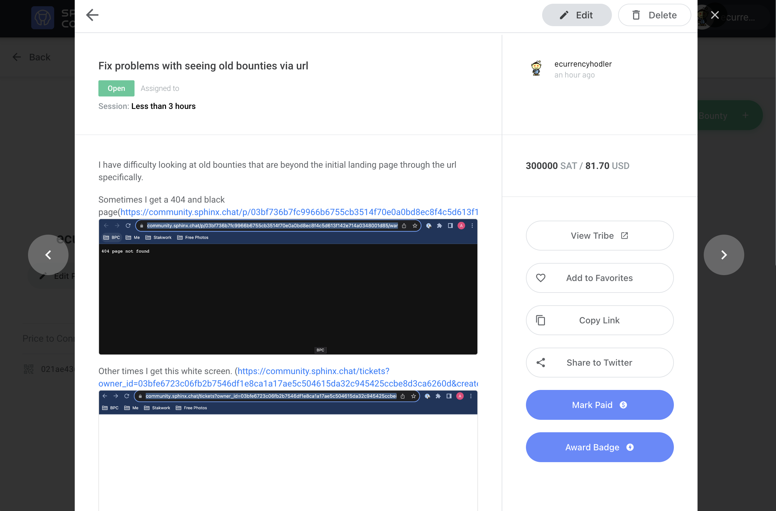 Make bounties in profile match bounties in the home page · Issue #715 · stakwork/sphinx-tribes ...