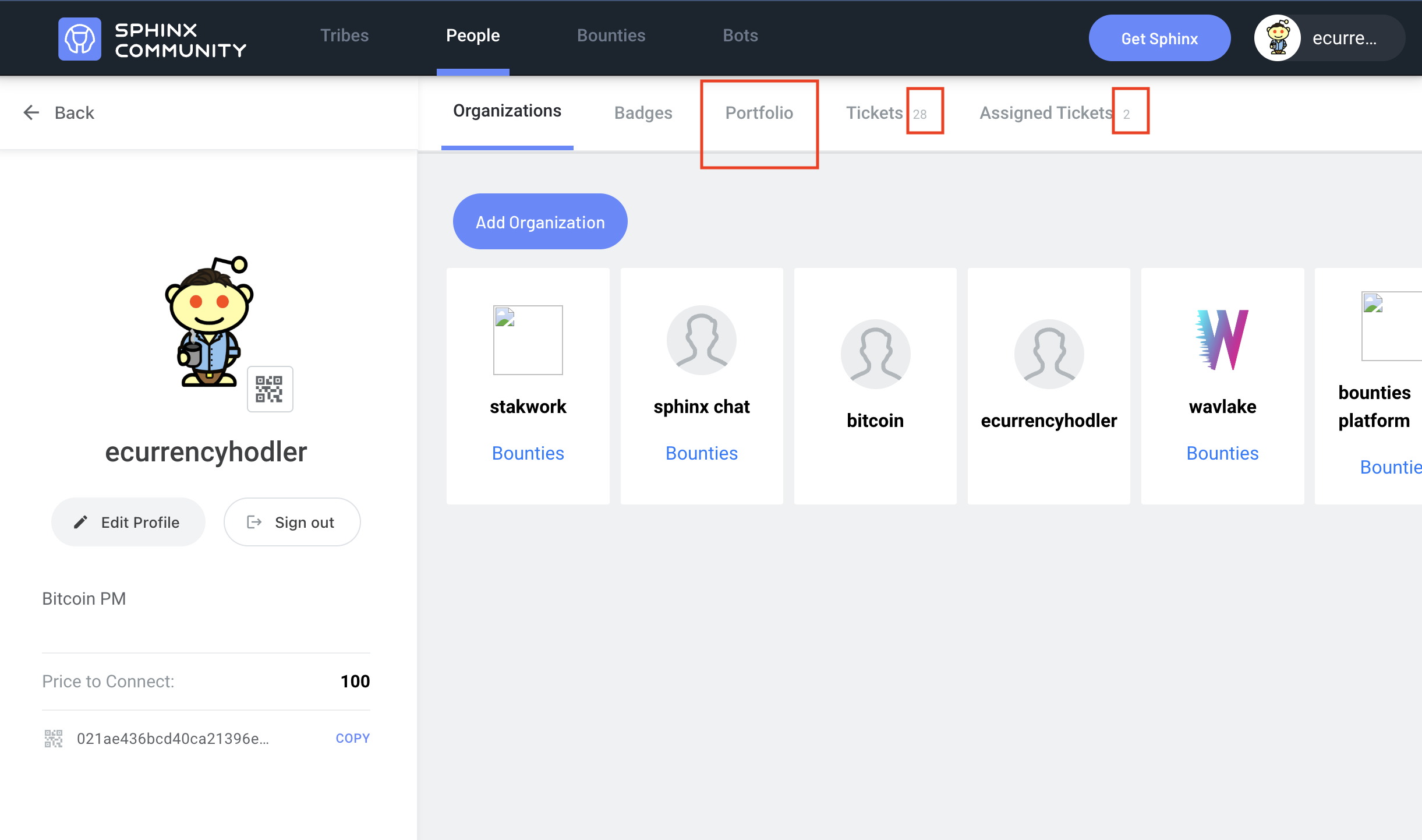 Update organization tab: Logged in profile and someone else's profile · Issue #770 · stakwork ...