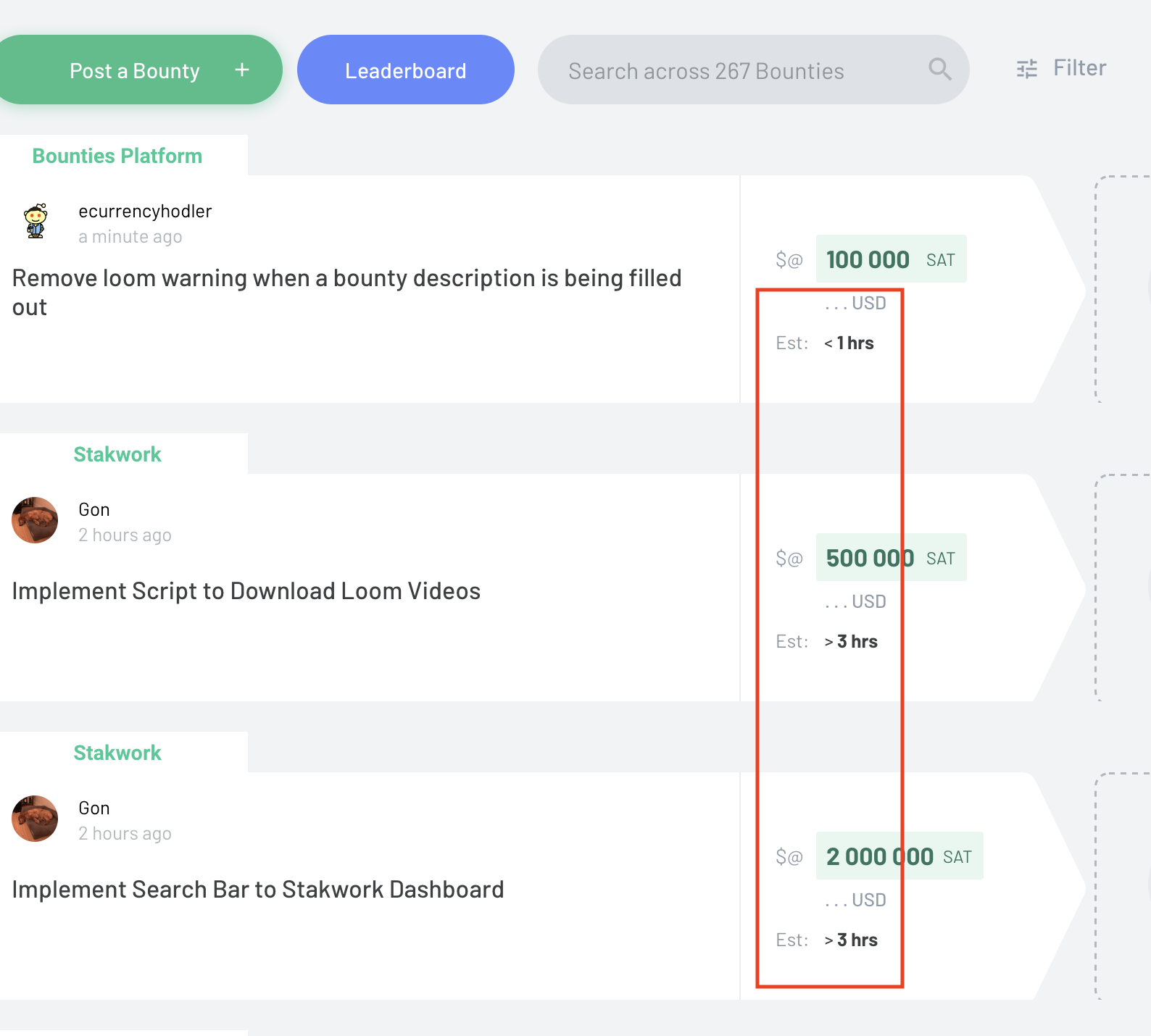 USD conversion for bounty amounts is not showing on bounties website · Issue #781 · stakwork ...