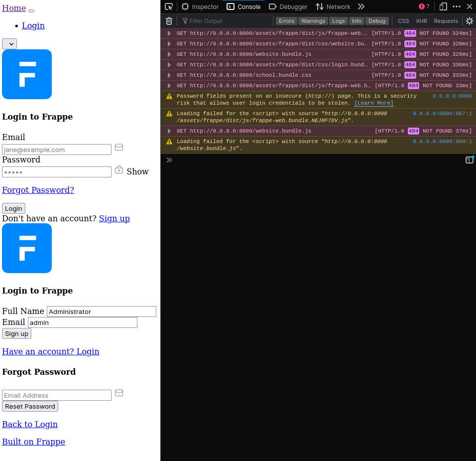 Error loading assets using Docker compose · Issue #289 · frappe/lms · GitHub
