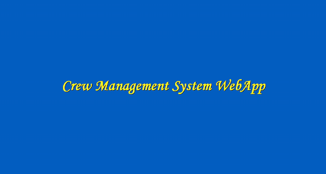 GitHub - Shubham1204/crew-management-system: It is a web application ...