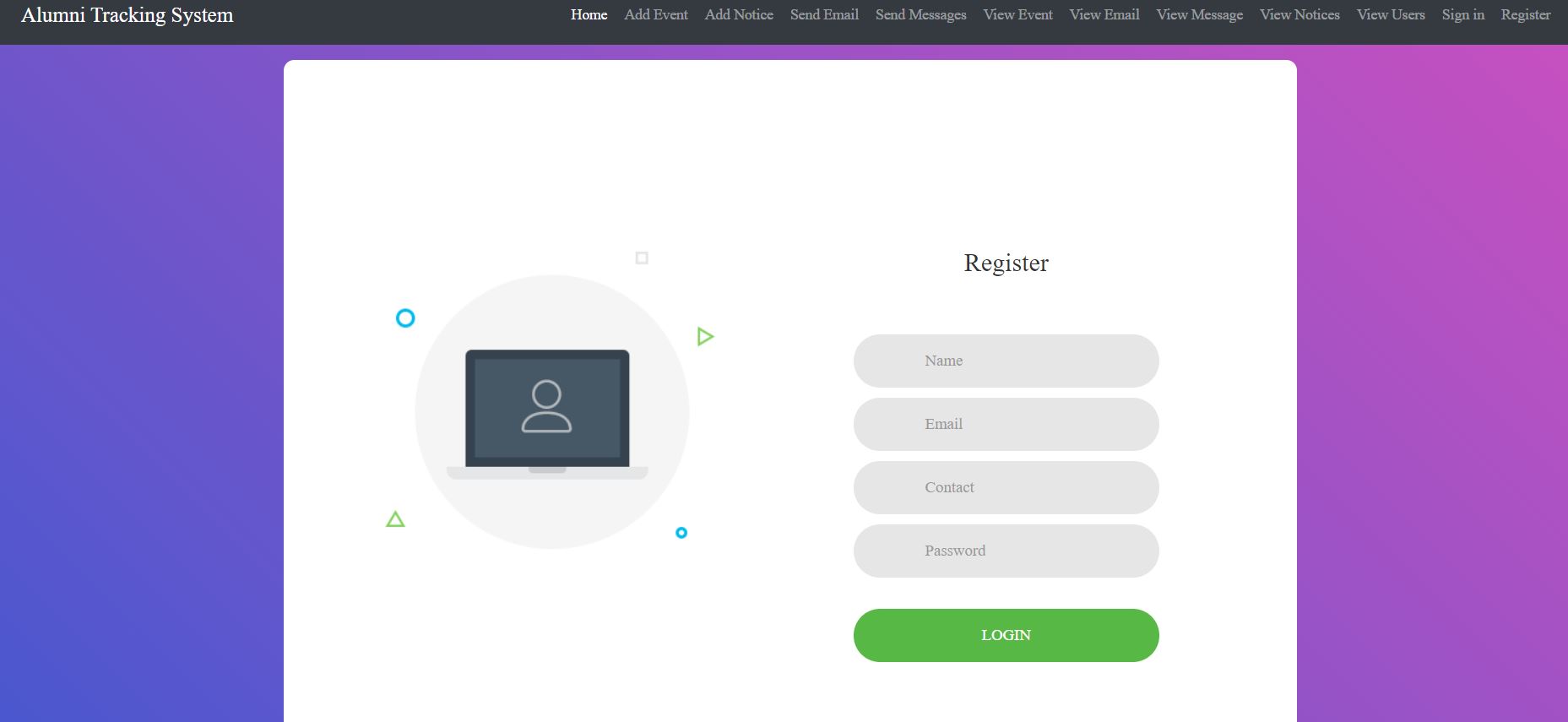Github Shubham1204alumni Tracking System Its A Web Application Made Using Java Php And Mysql