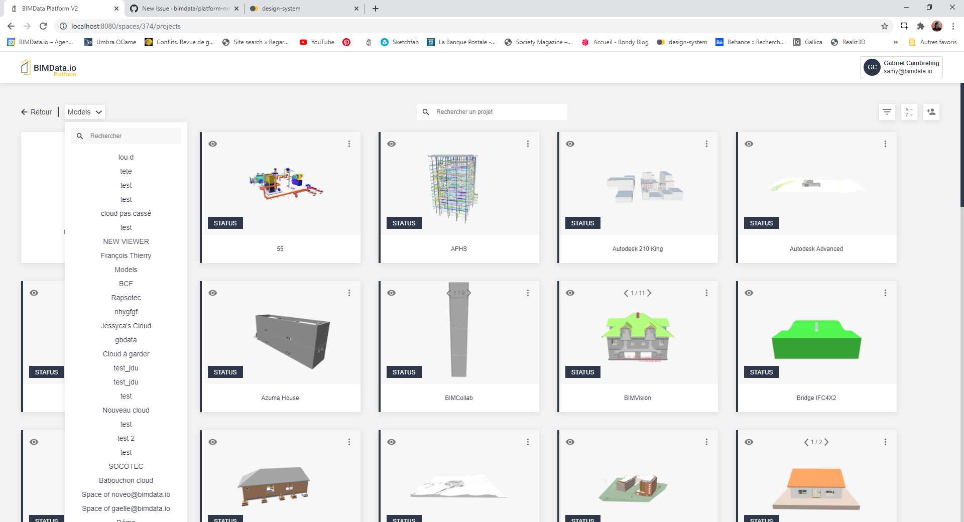 Style du dropdown espace / projet · Issue #24 · bimdata/platform · GitHub