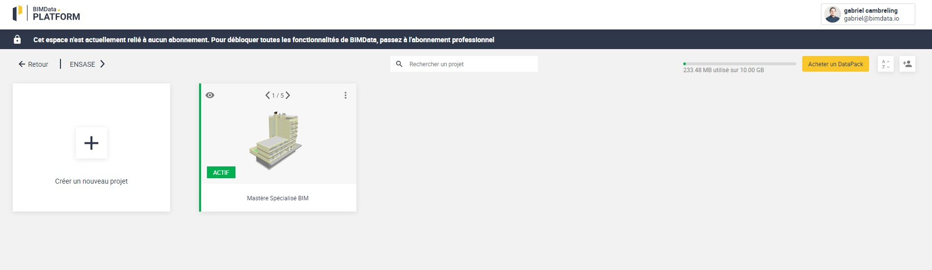 Problème bandeau à la réactivation du paiement · Issue #254 · bimdata/platform · GitHub
