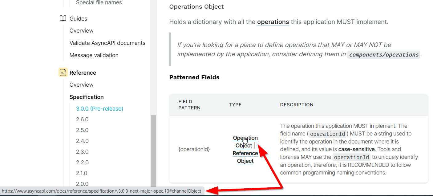 [📑 Docs]: 3.0.0 (Pre-release) - Operation Object link points to Channel Object · Issue #1579 ...