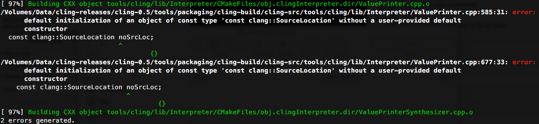 Building error - "default initialization of an object of const type without a user-provided ...