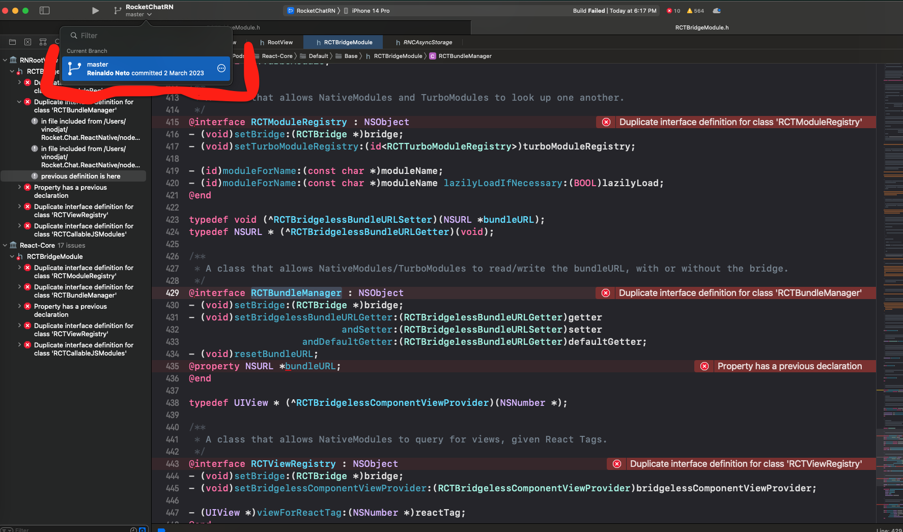 Duplicate interface definition for class · Issue #4959 · RocketChat/Rocket.Chat.ReactNative · GitHub