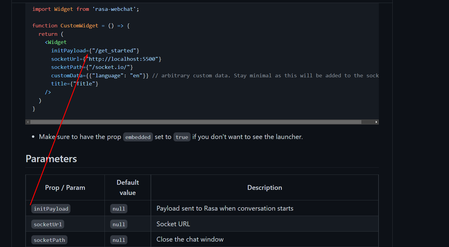 Rasa chat widget - initialPayload feature? · Issue #9743 · RasaHQ/rasa · GitHub