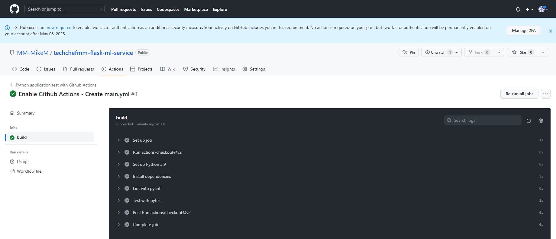 GitHub - MM-MikeM/techchefmm-flask-ml-service: TechChefMM demo flask machine learning service CI ...