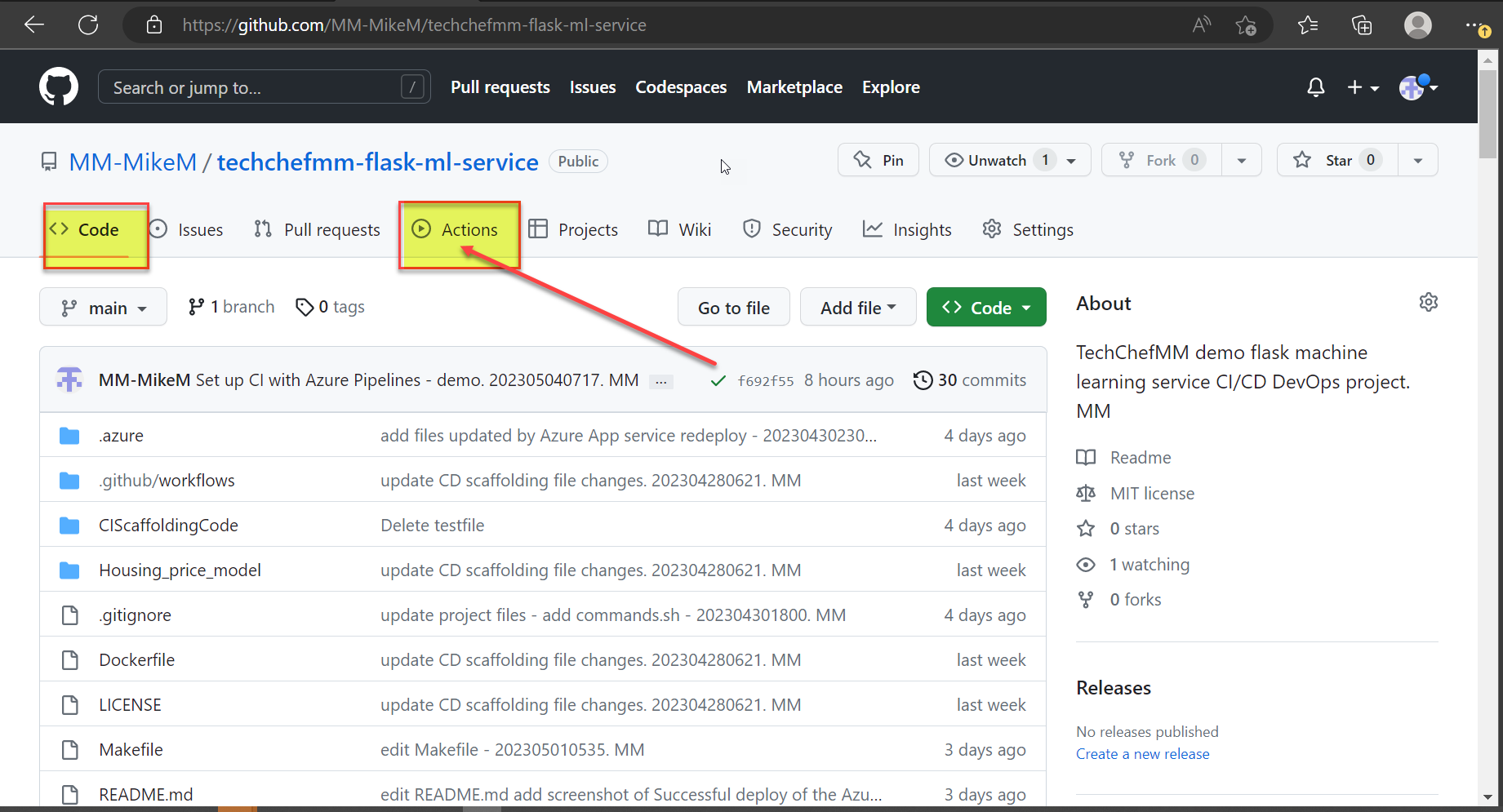 GitHub - MM-MikeM/techchefmm-flask-ml-service: TechChefMM demo flask machine learning service CI ...