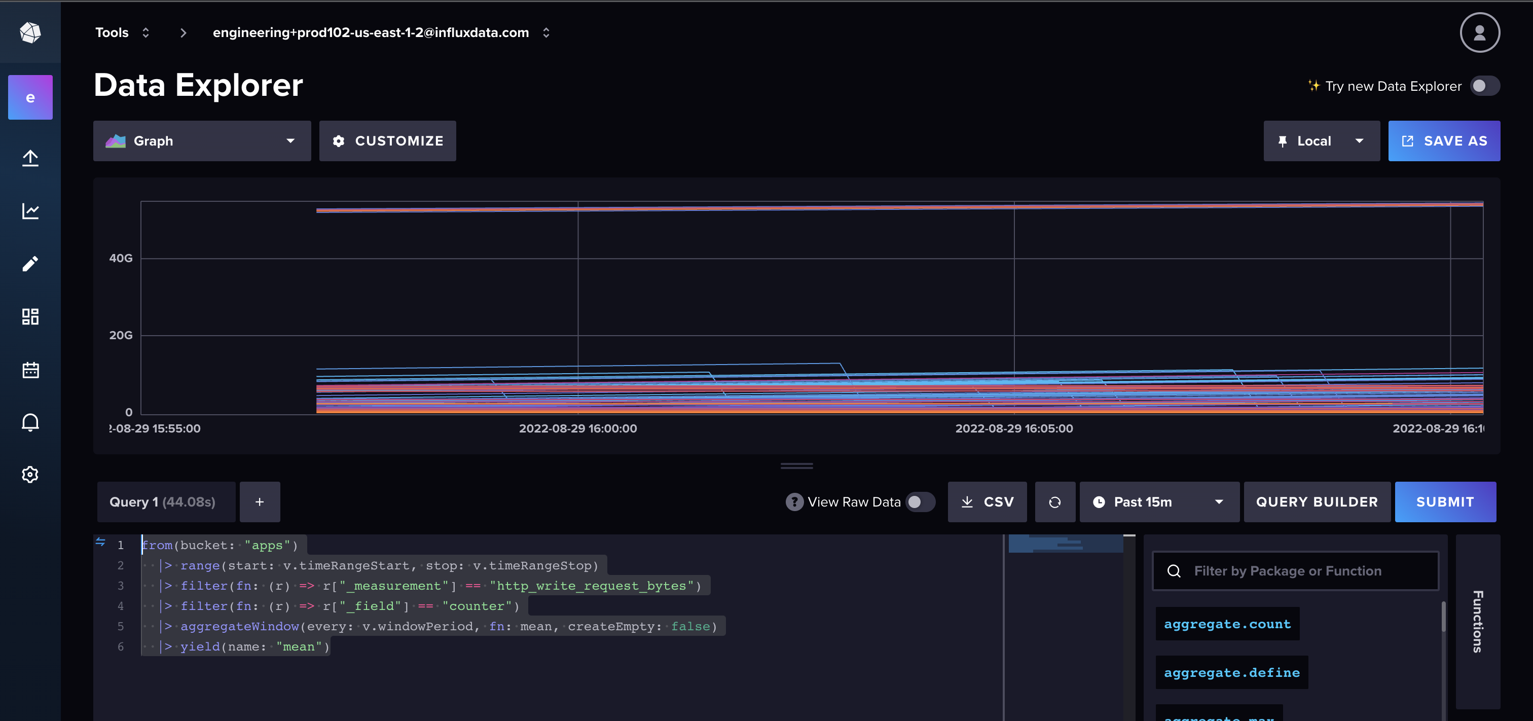 Browser crashes in New Tools when toggle on raw data · Issue #5590 · influxdata/ui · GitHub