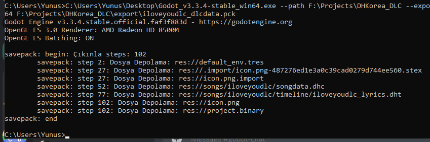 CLI exits for no reason when packing PCK if Hide Console Window is enabled in the editor ...