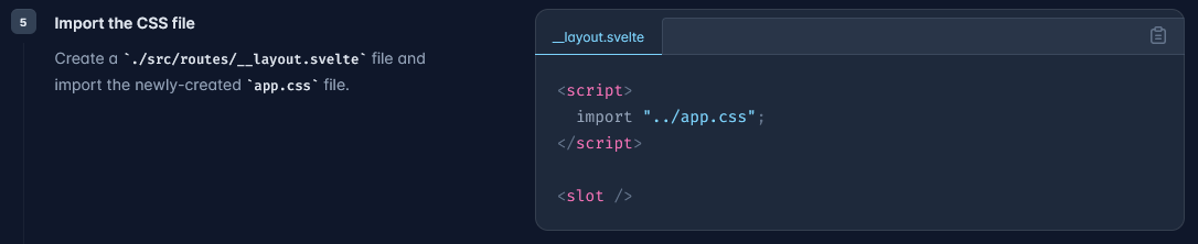 Pasting code block issue in SvelteKit Installation guide page · Issue #1168 · tailwindlabs ...