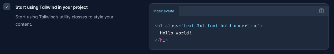 Pasting code block issue in SvelteKit Installation guide page · Issue #1168 · tailwindlabs ...