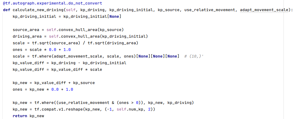 Removed 'tf.autograph.experimental.do_not_convert' · Issue #19 · lshug/first-order-model-tf · GitHub