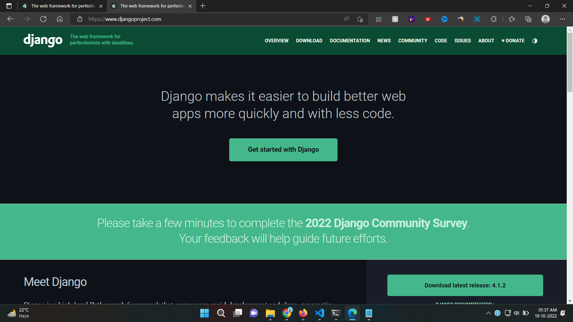 Side Scrollbar On The Website Breaks The Focus While Reading · Issue 1253 · Django