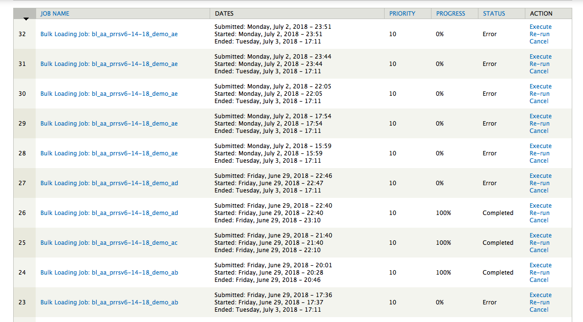 Cause of errors when running bulk loading jobs? · Issue #490 · tripal/tripal · GitHub