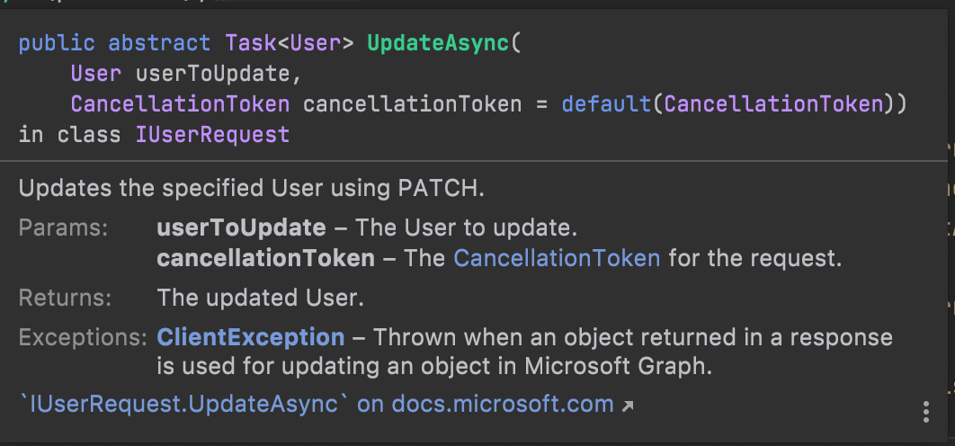 User Update Request does not update user and return null for user without exception being thrown ...