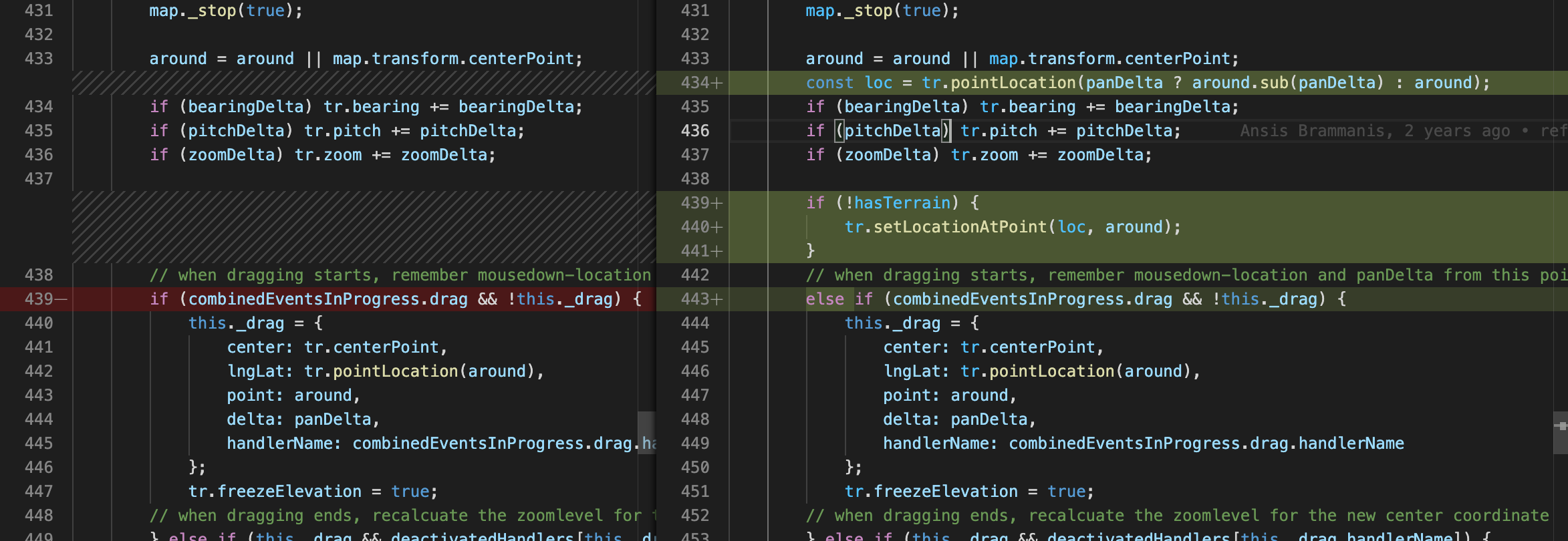 Zoom center not under cursor when terrain is on · Issue #1024 · maplibre/maplibre-gl-js · GitHub