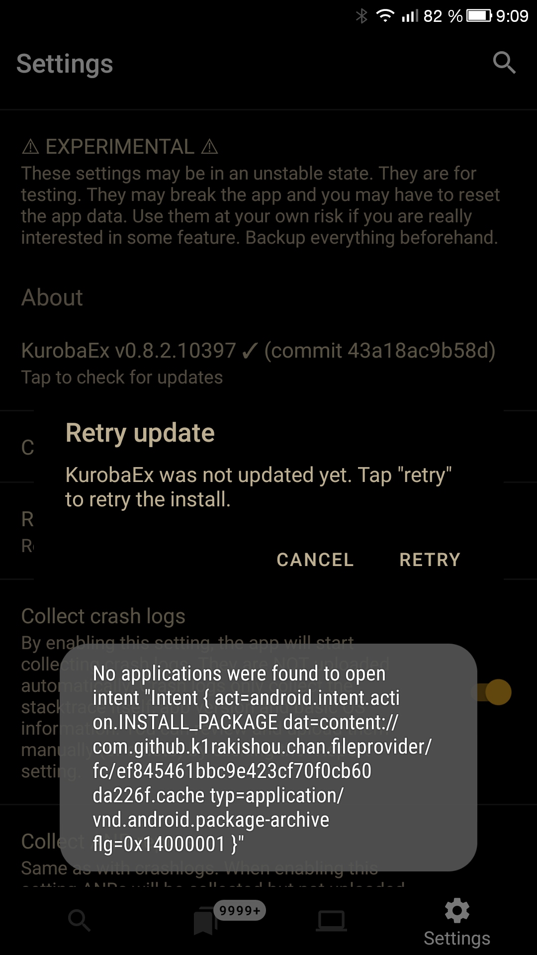 Updater doesn't launch the apk · Issue #393 · K1rakishou/Kuroba ...