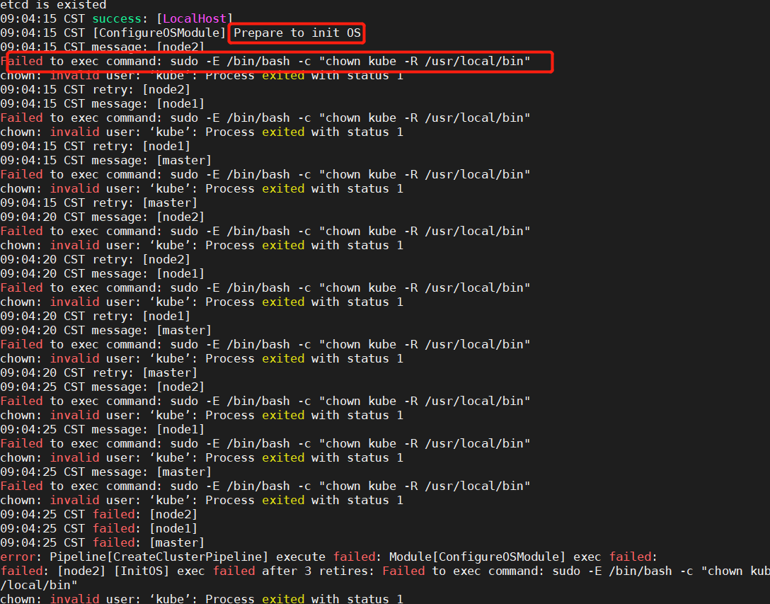 Prepare to init OS failed · Issue #1170 · kubesphere/kubekey · GitHub