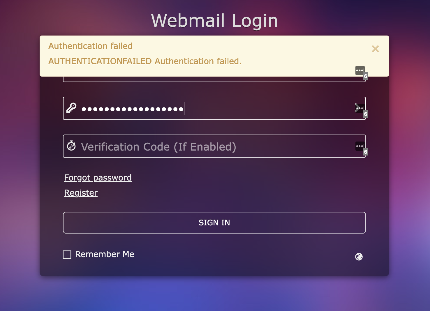 Authentication failed repeats twice and then once again angrily · Issue #353 · the-djmaze ...