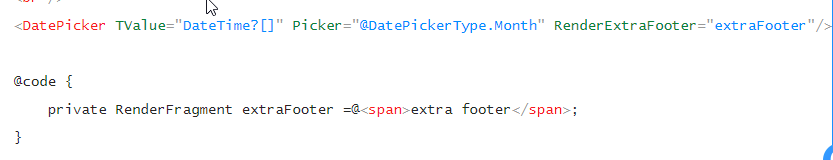 nuget package v0.4.1 DatePicker ExtraFooter bug · Issue #802 · ant-design-blazor/ant-design ...