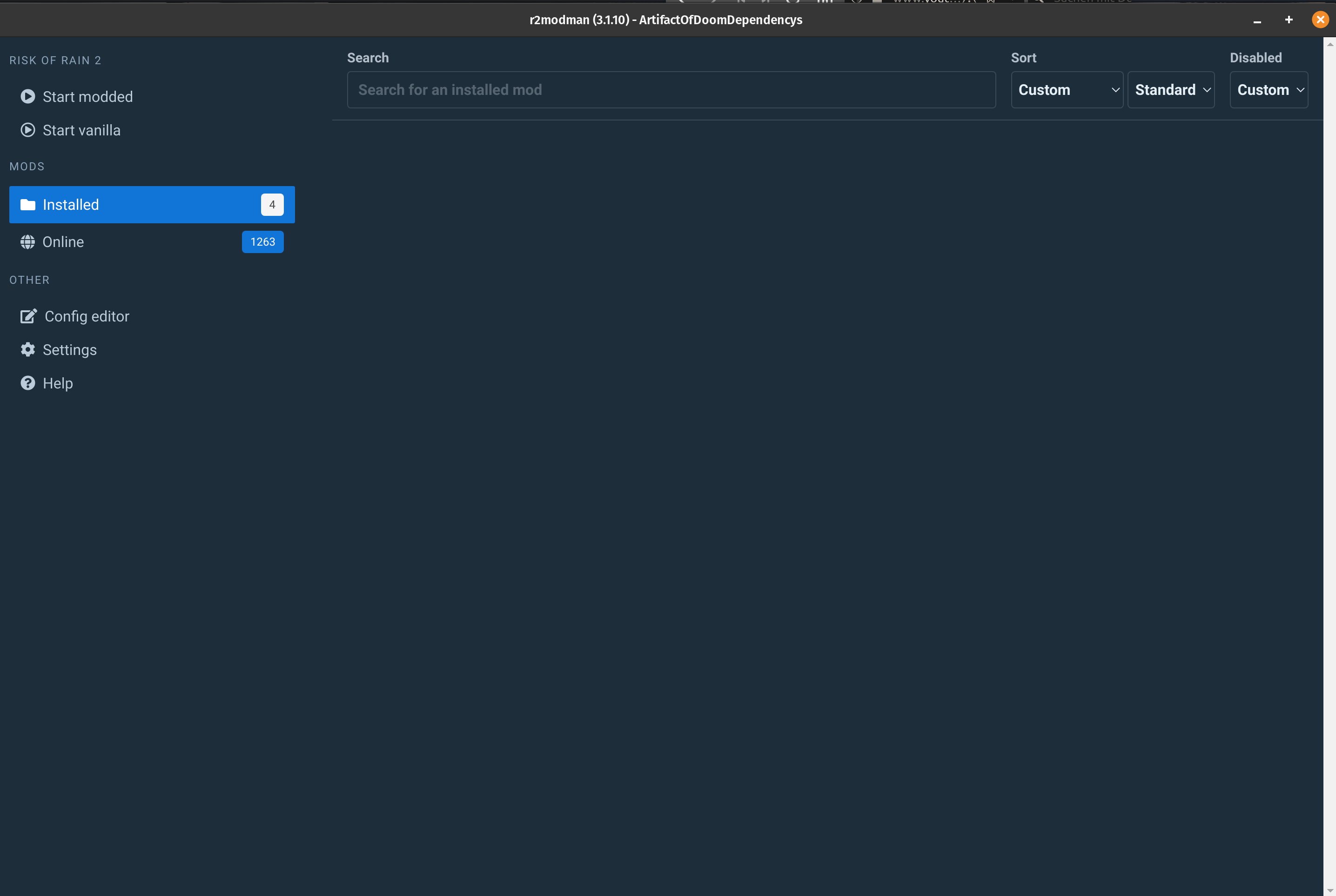 [BUG] - Broken local mod list · Issue #473 · ebkr/r2modmanPlus · GitHub