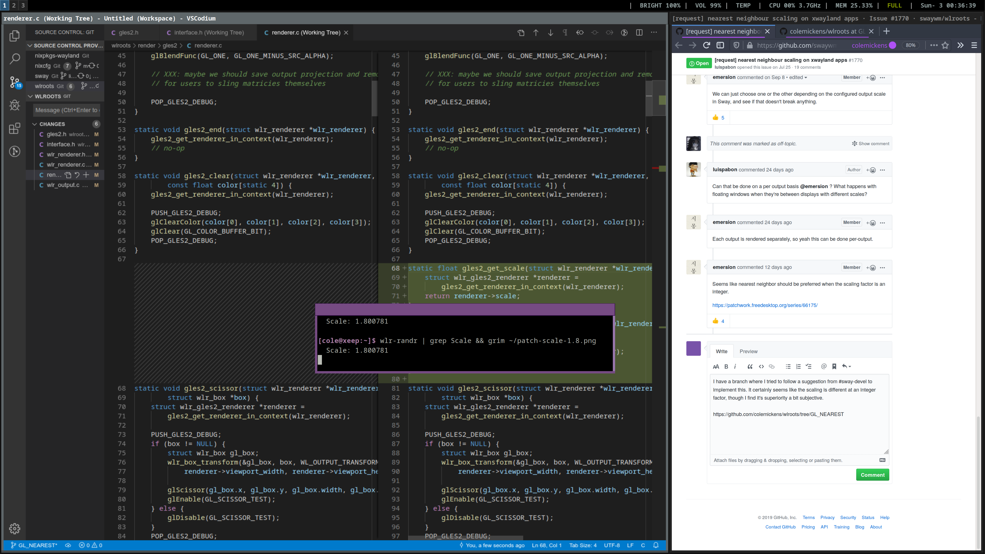 [request] nearest neighbour scaling on xwayland apps · Issue #1770 · swaywm/wlroots · GitHub